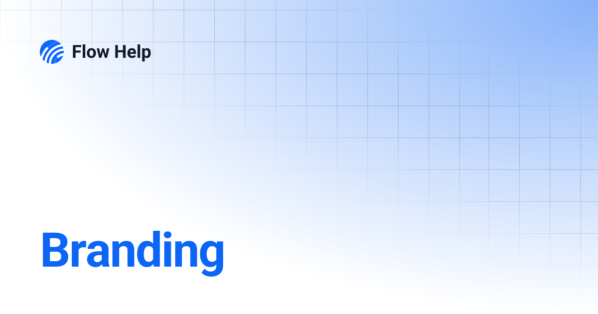 Branding | Flow Help