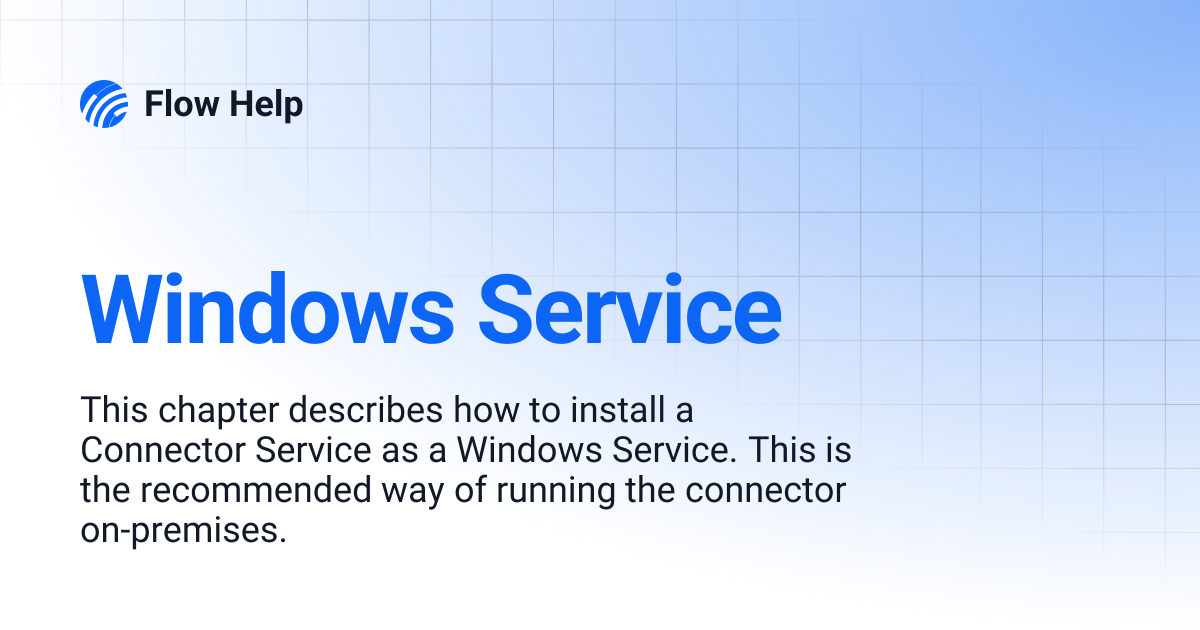 Windows Service | Flow Help