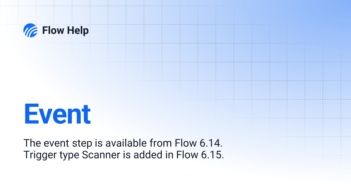 Event | Flow Help